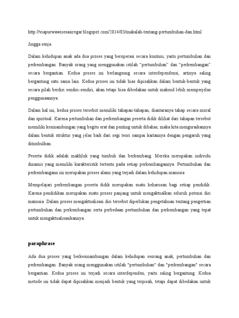 Perkembangan Peserta Didik | PDF | Karier & Perkembangan | Pengembangan Diri