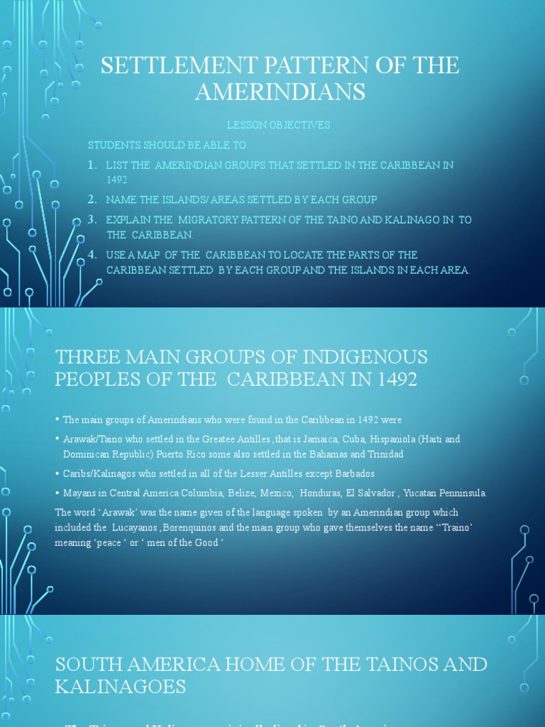 Powerpoint On Settlement Pattern of Indigenous People | PDF | Caribbean ...