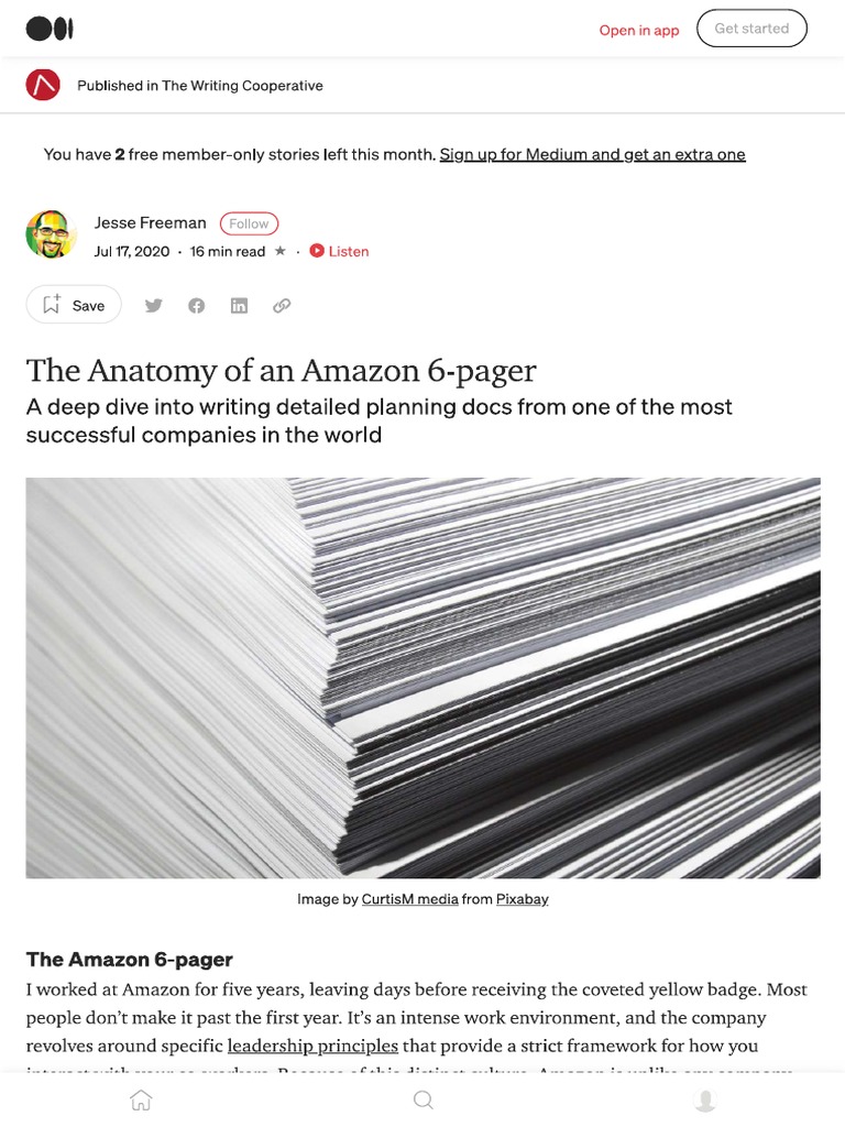 The Anatomy of An Amazon 6-Page | PDF