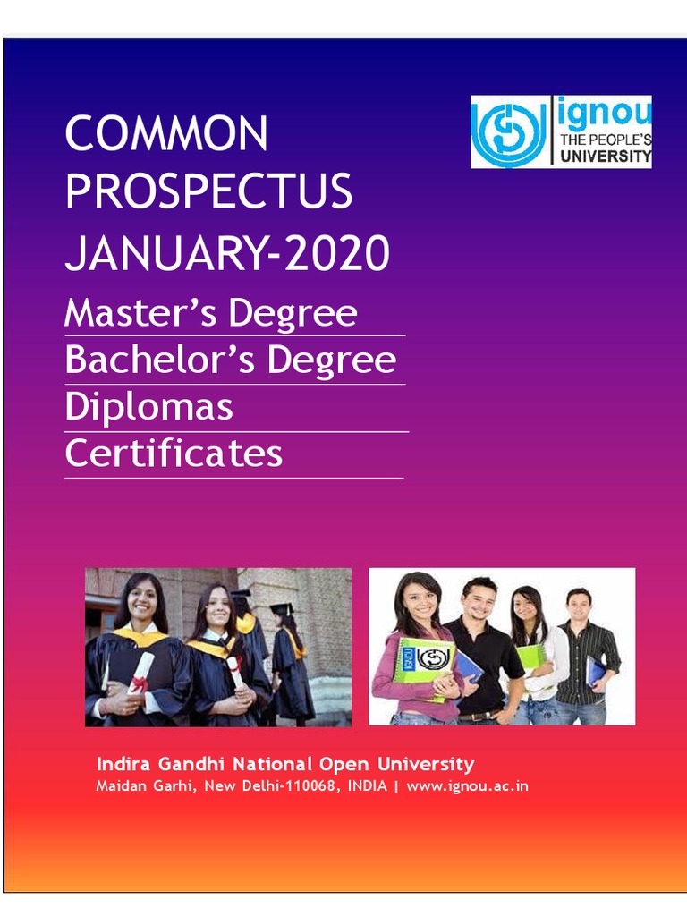 IGNOU Common-Prospectus-English | PDF | Bachelor's Degree | Academic Degree