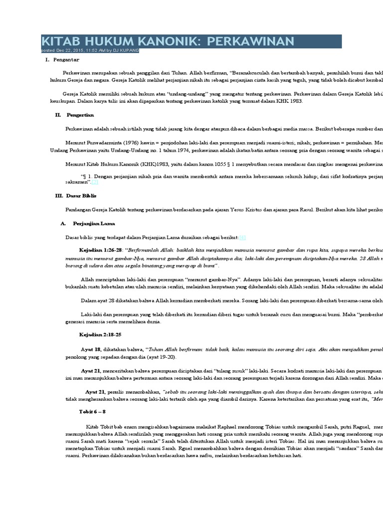 Kitab Hukum Kanonik | PDF