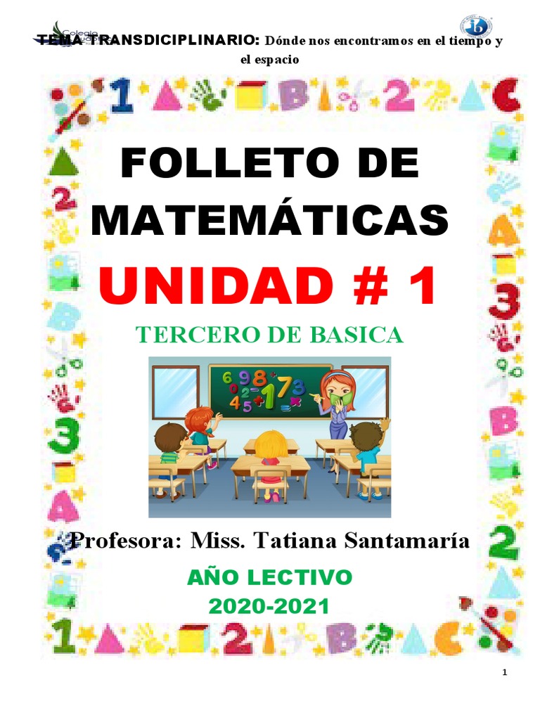 Folleto de Matemáticas para Tercero Básico | PDF | Aprendizaje ...