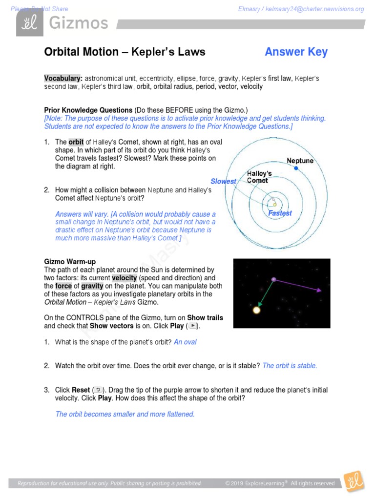 Orbital Motion - Kepler's Laws | PDF | Orbit | Planets