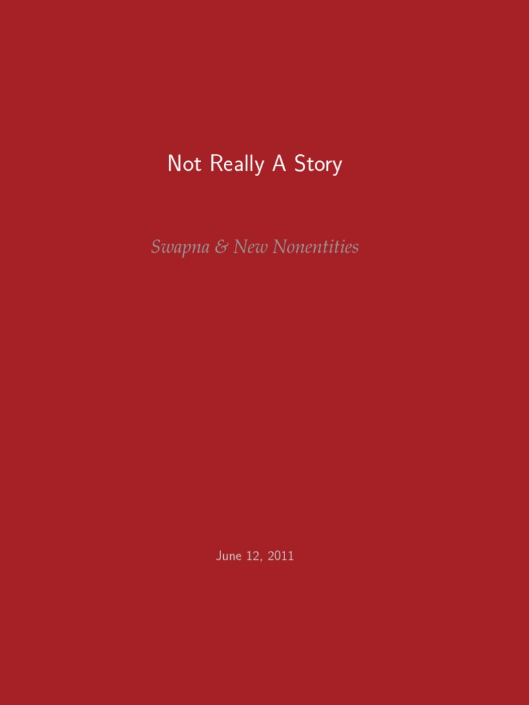 Not Really A Story | PDF | Crime Thriller
