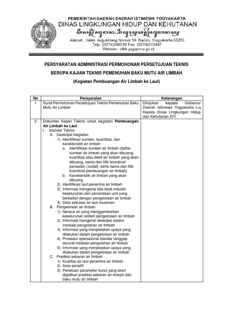 4 - Kajian Teknis Pembuangan Ke Laut | PDF | Teknologi & Rekayasa