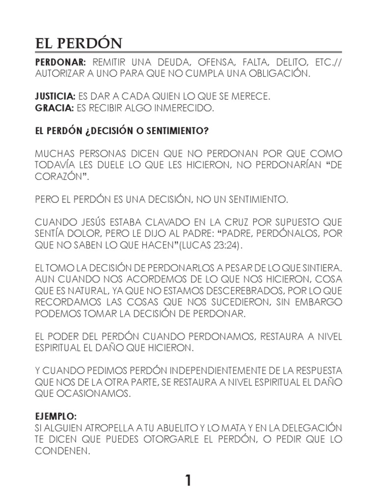El Perdon | PDF | Perdón | Pecado