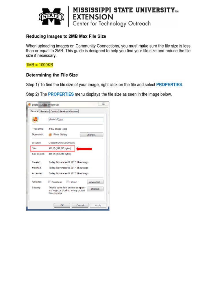 Reducing Images To 2MB Max File Size 2 | PDF | Computers