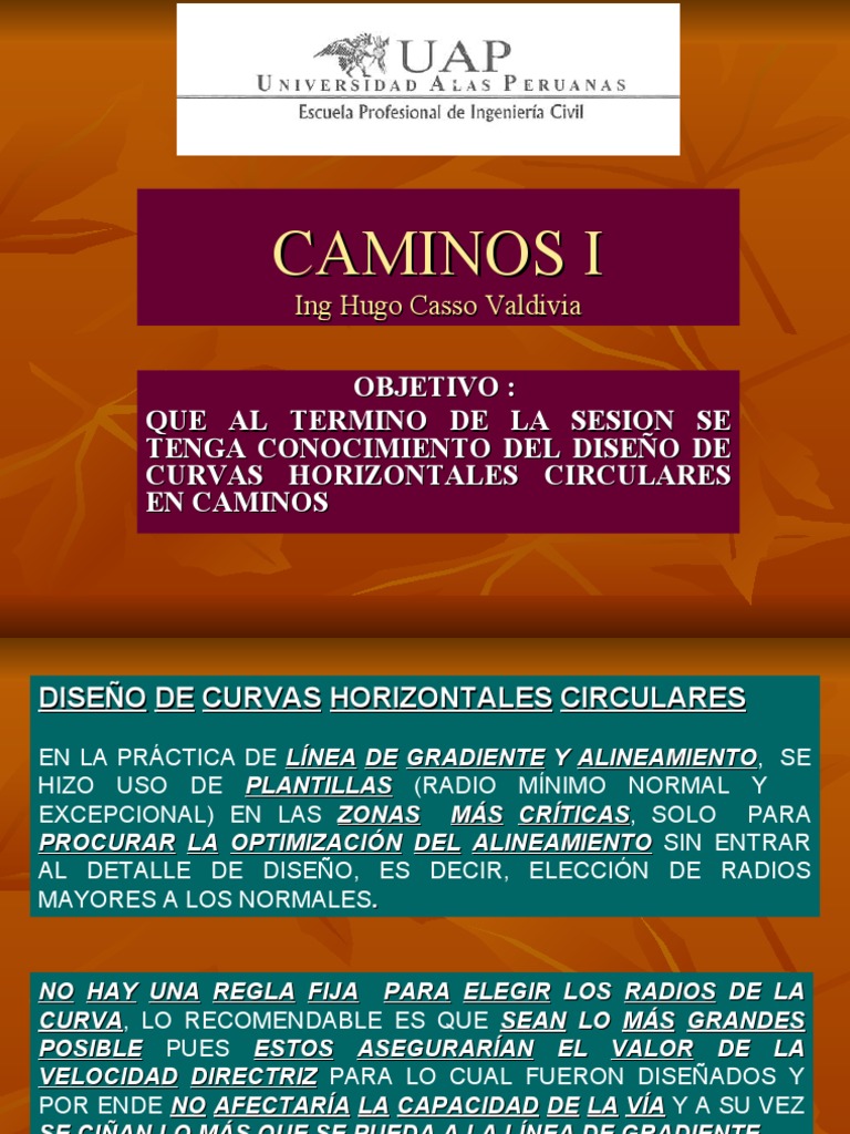 Tema 6-Diseño de Curvas Horizontales 1 | PDF | Curva | Tangente