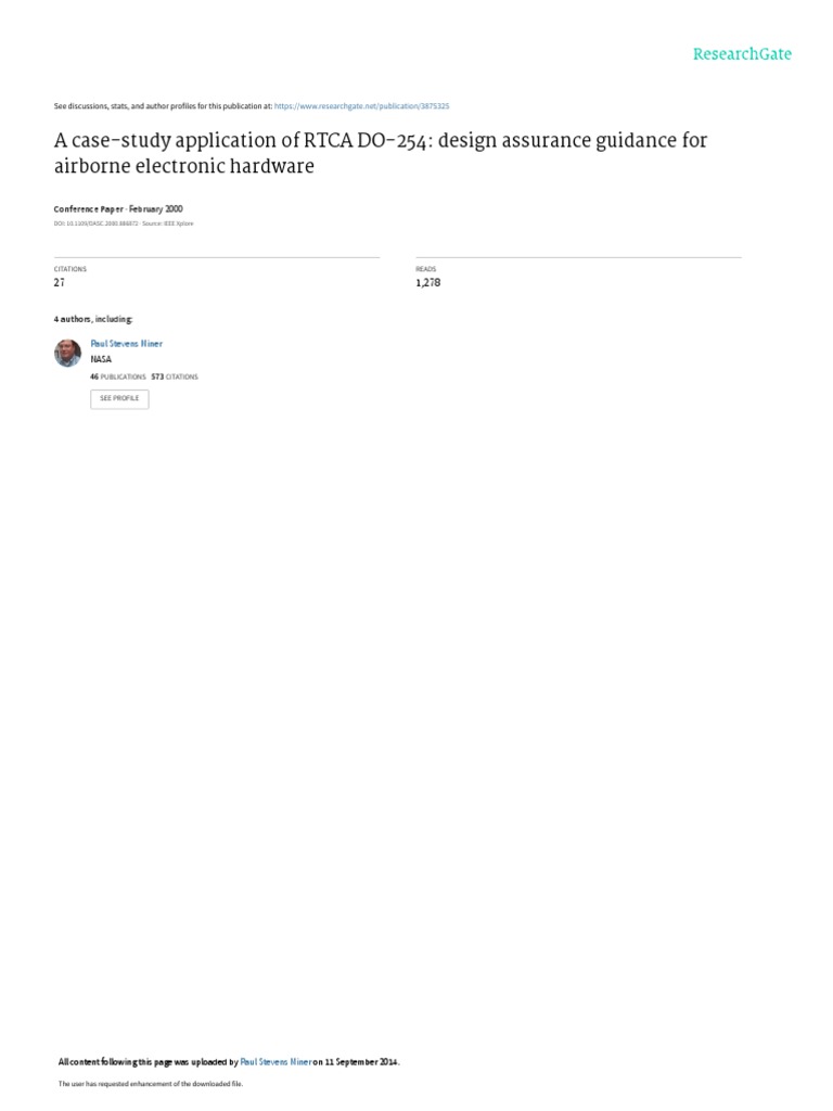 A Case-Study Application of RTCA DO-254: Design Assurance Guidance For Airborne Electronic ...