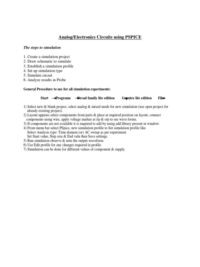 PSPICE Simulation for NE555 Circuits | PDF