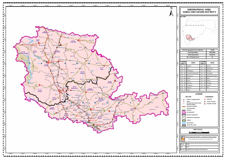 Sangli and Satara District Map | PDF