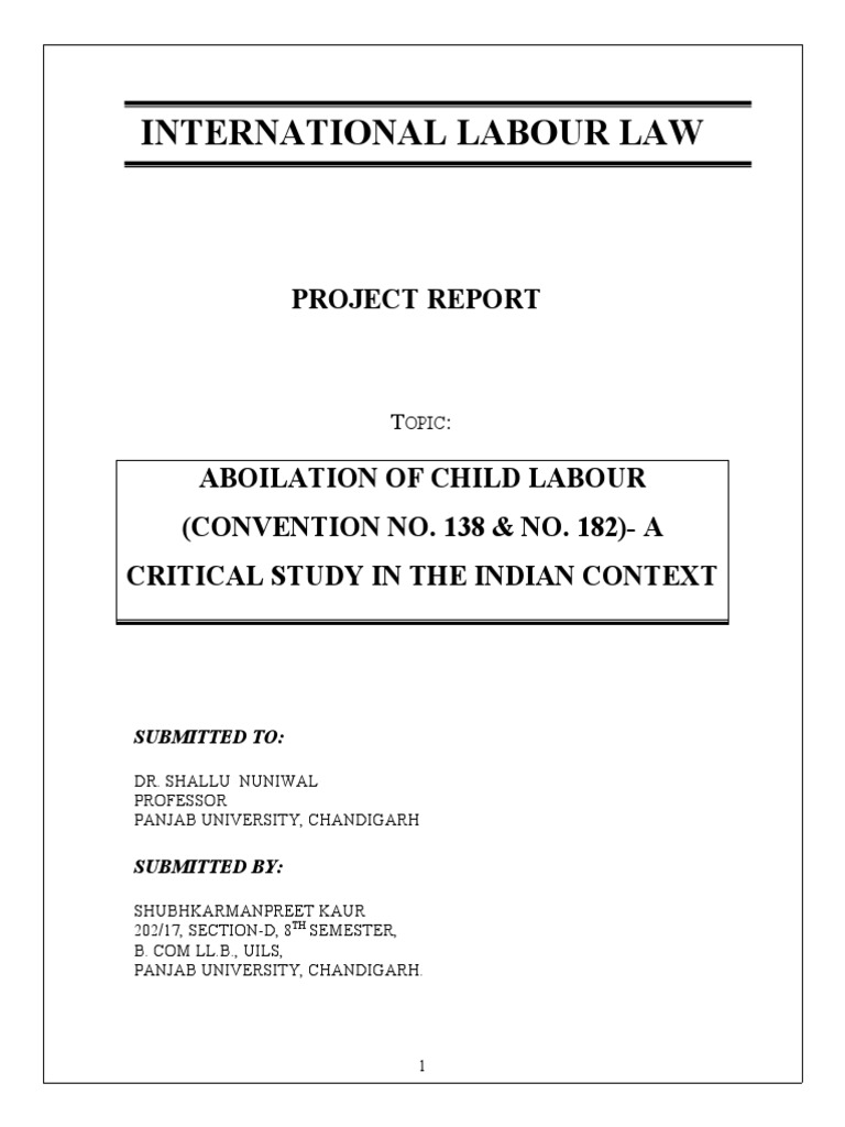 INTERNATIONAL LABOUR LAW (Final) | PDF | International Labour ...