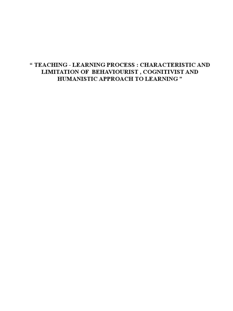 Teaching Learning Process | PDF | Classical Conditioning | Reinforcement