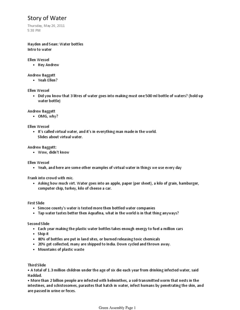 Story of Water | PDF