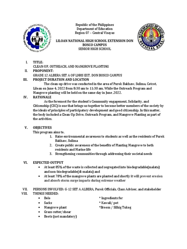 Proposal For Community Engagement 12albera Set A | PDF