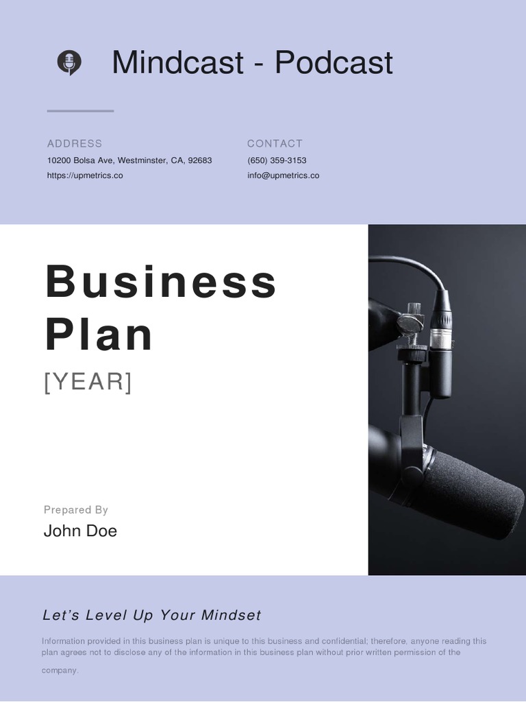 Podcast Business Plan | PDF | Swot Analysis | Mindset