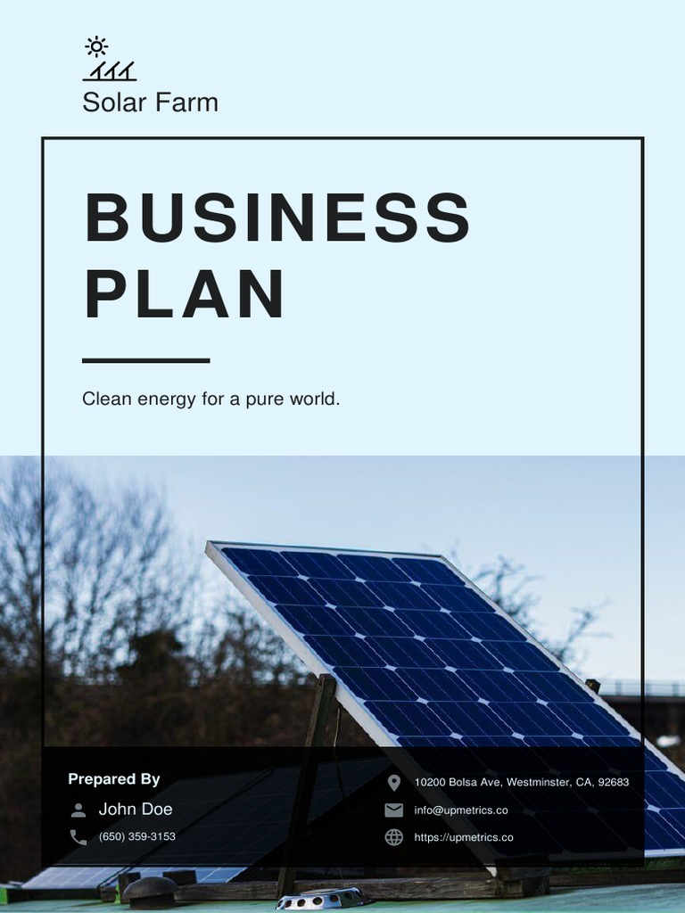 Solar Farm Business Plan Overview | PDF | Solar Power | Expense