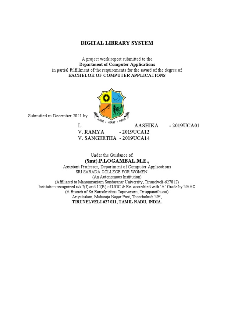 Digital Library System Documentation PDF | PDF | Databases | Active ...