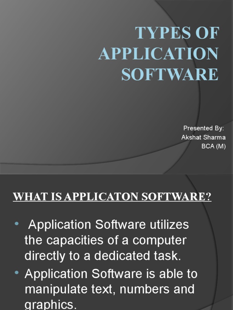 Types of Application Software | PDF