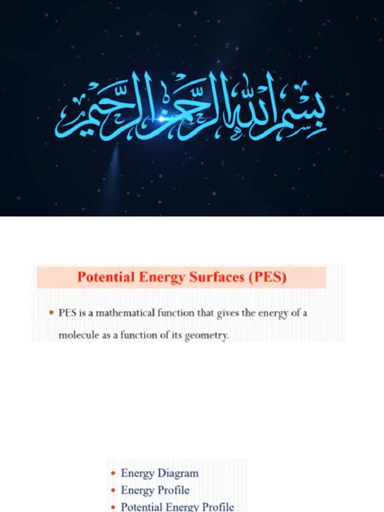 PES Potential Energy Surface | PDF