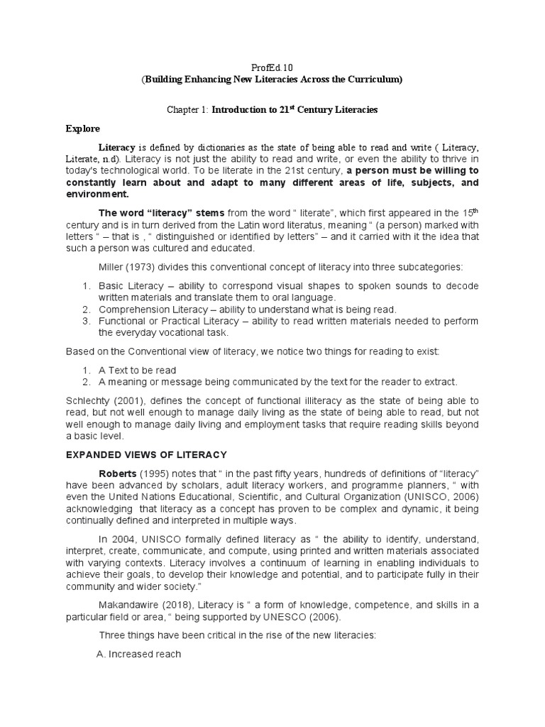 ProfEd 10 Module | PDF | Literacy | Teachers