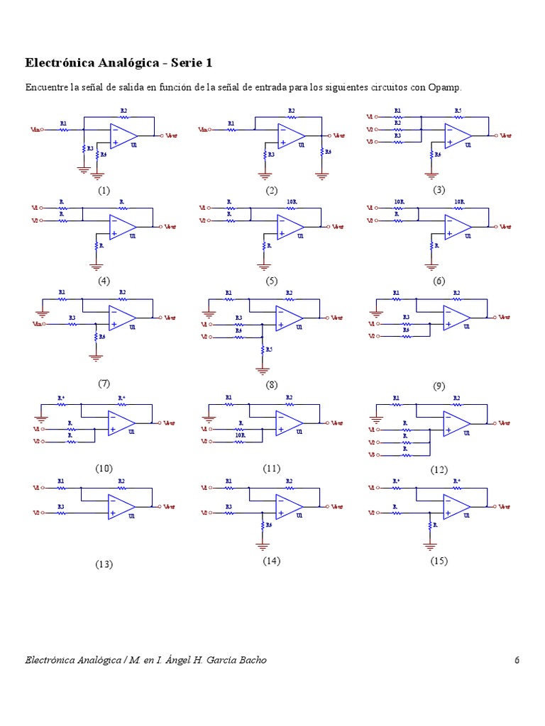 Electrónica Analógica - Serie 1 | PDF