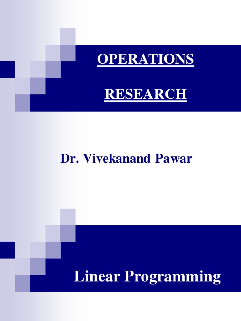 OR - 7 - Linear Programming - EMBA - 2020-22 | PDF | Linear Programming ...
