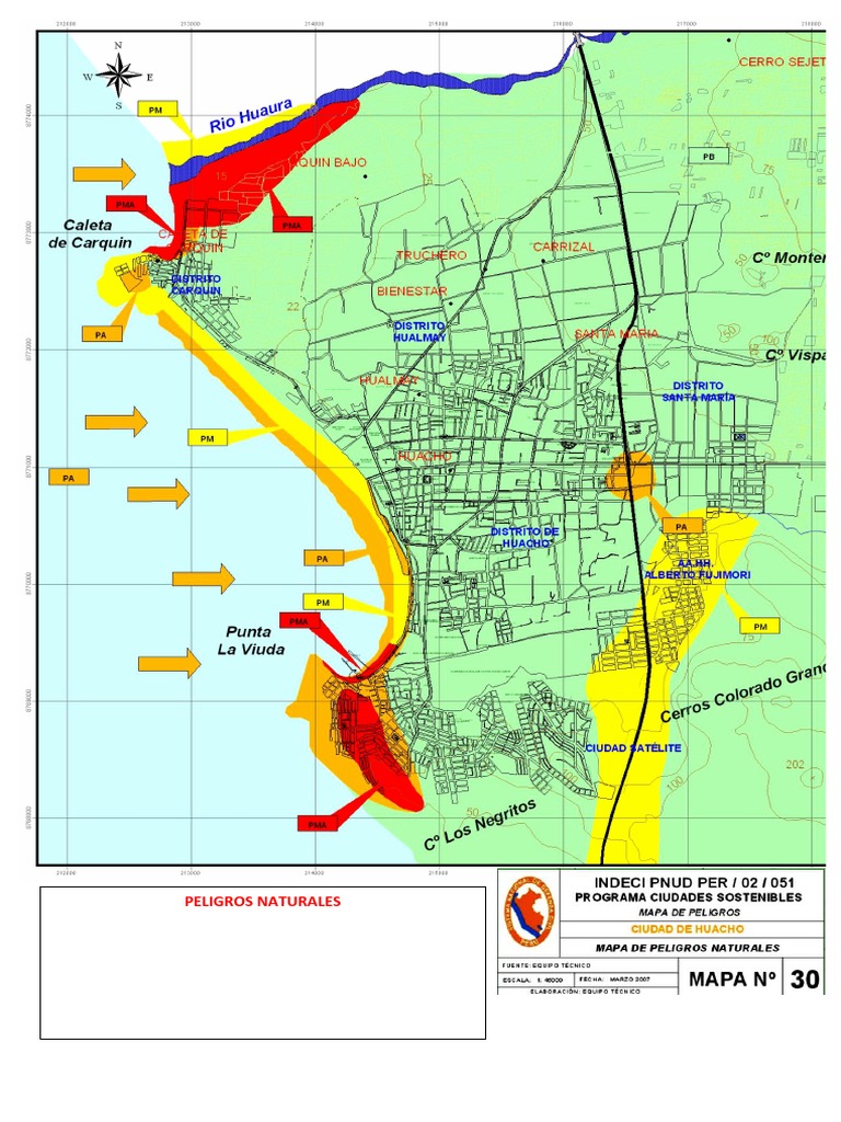 Mapa de Peligros Huacho | PDF