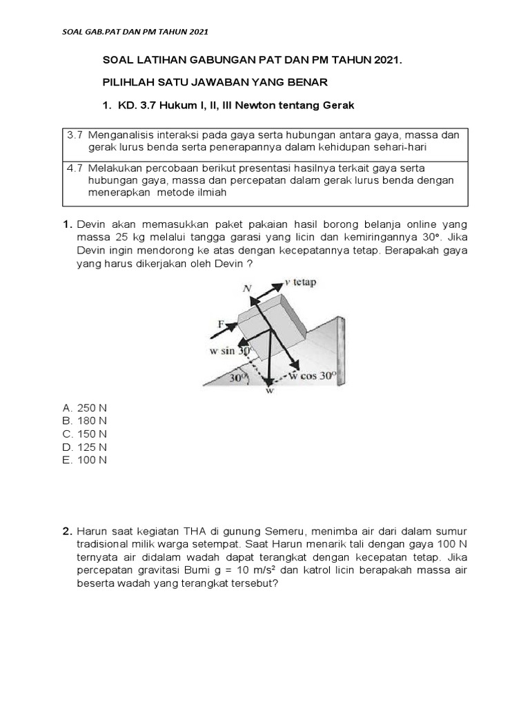 2021 Pat PM Fisika | PDF