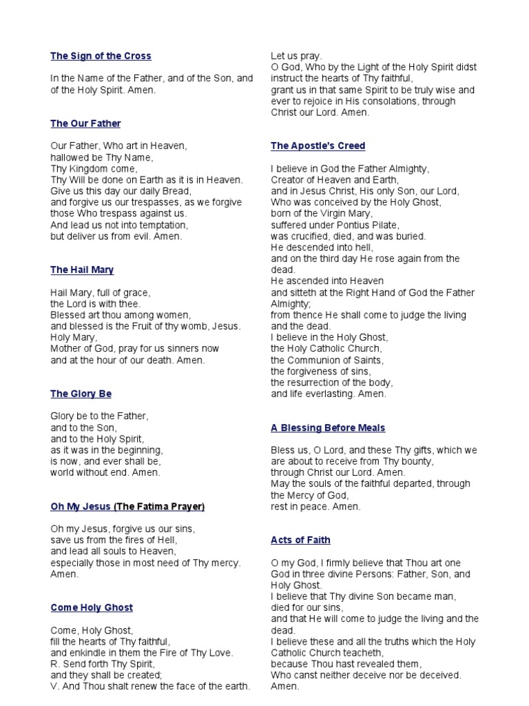 Catholic Prayers Guide | PDF | Mary, Mother Of Jesus | Mercy