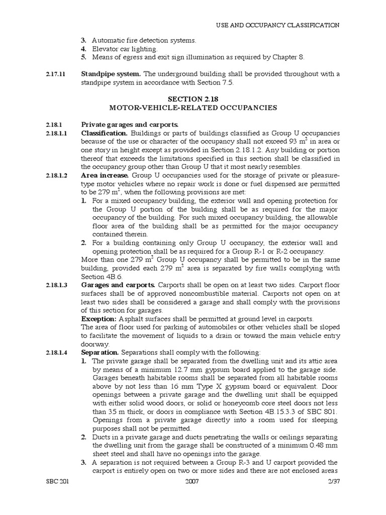 27,30 - The Saudi Building Code (SBC) - PDF - 73-73 | PDF | Garage ...