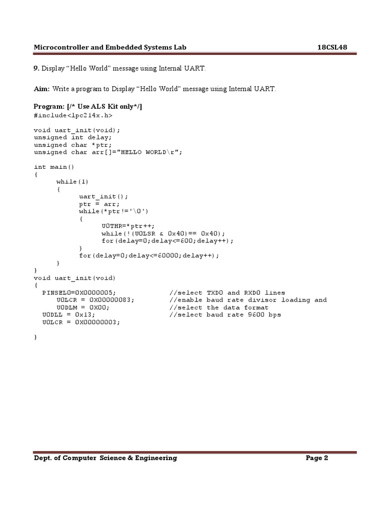 Hardware Lab Programs Pdf Subroutine Parameter Computer Programming