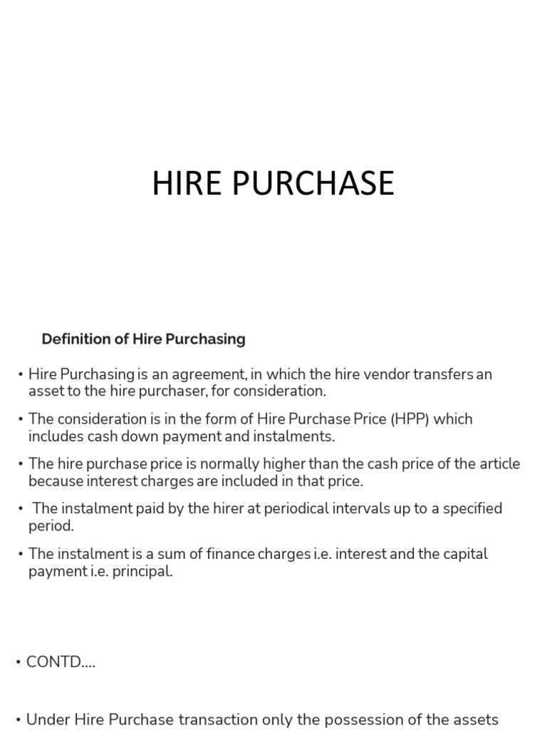 Hire Purchase | PDF | Lease | Credit Card