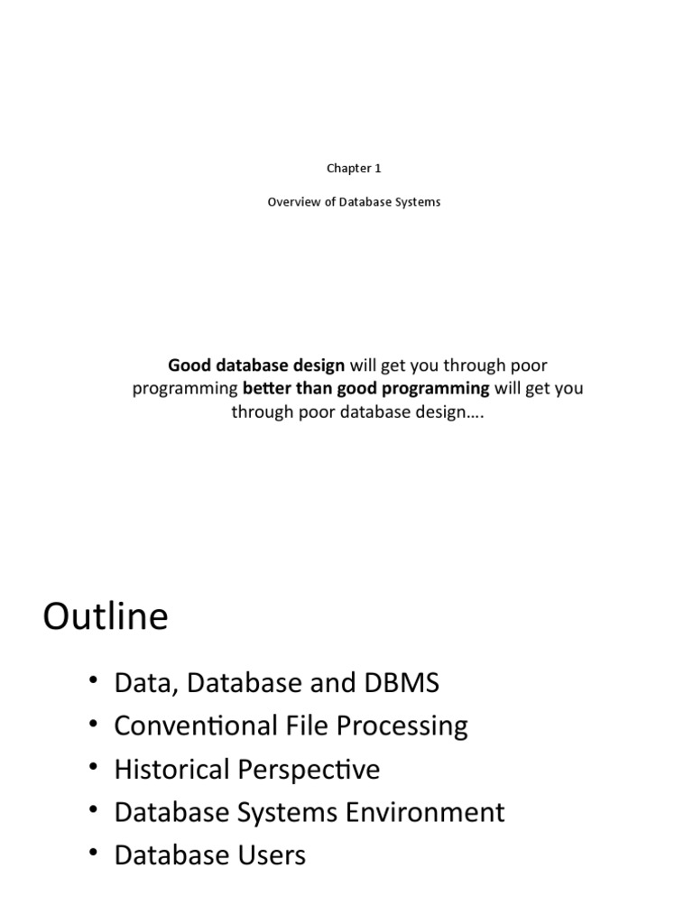 Good Database Design Will Get You Through Poor | PDF | Databases | Relational Database