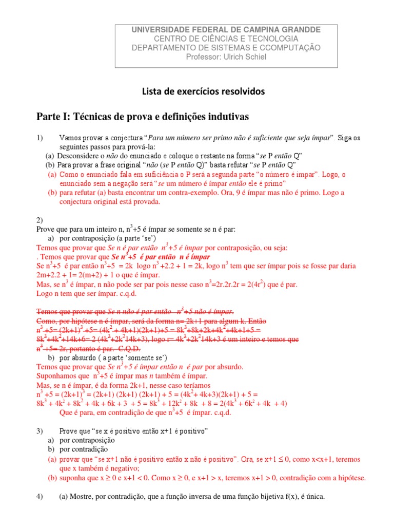 Matemática Discreta Exercícios Resolvidos Função Matemática