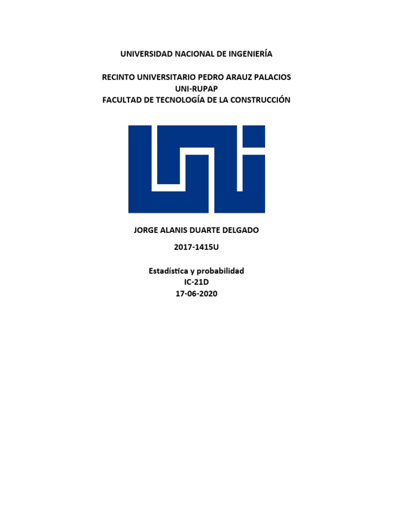 Universidad Nacional de Ingeniería Recinto Universitario Pedro Arauz ...