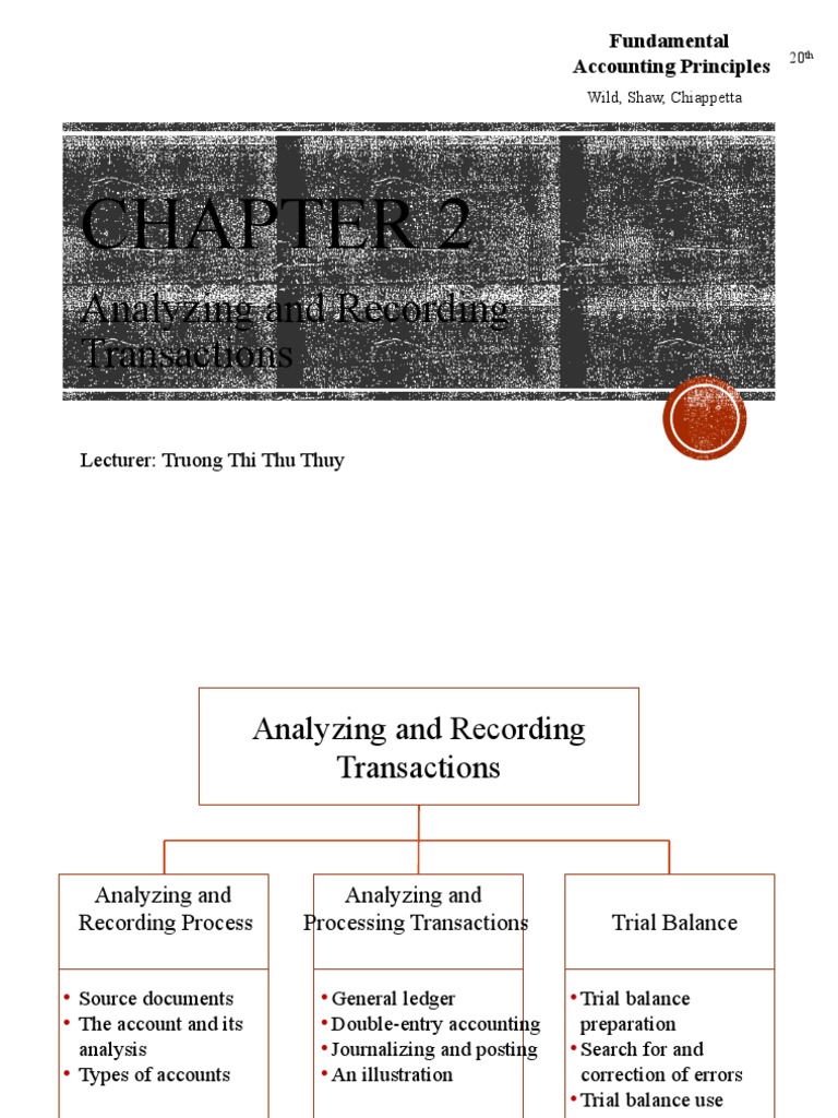 Analyzing and Recording Transactions: Fundamental Accounting Principles ...