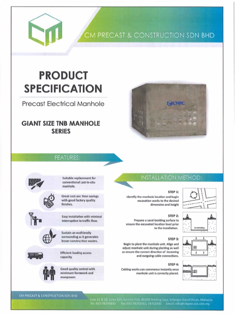 Giant Size TNB Manhole Series | PDF
