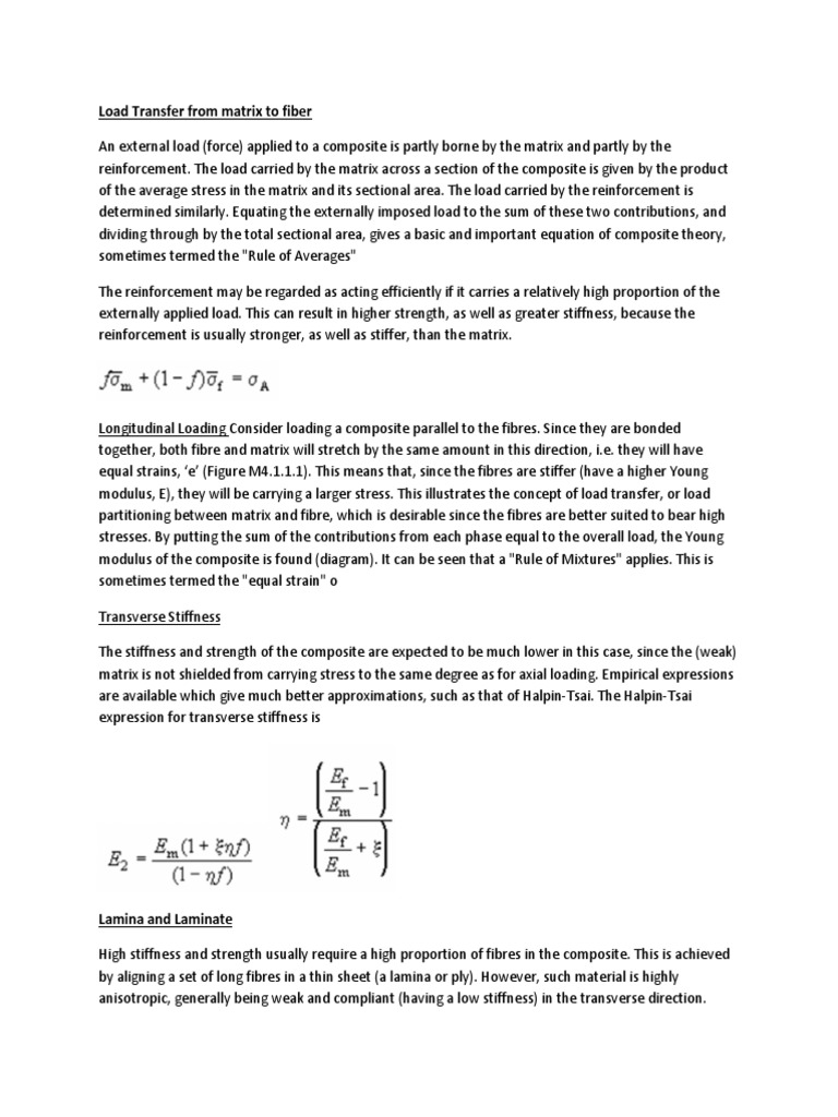 Load Transfer From Matrix To Fiber | Download Free PDF | Composite ...