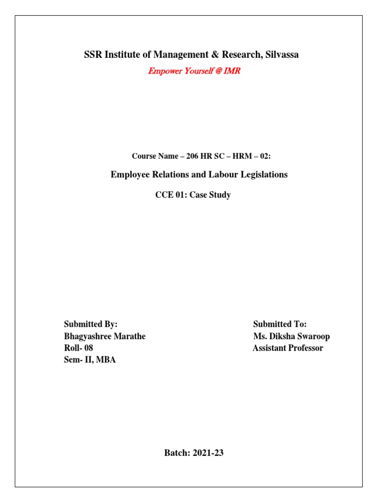 MRF Ltd. Case Study: Employee Relations | PDF | Motor Vehicle