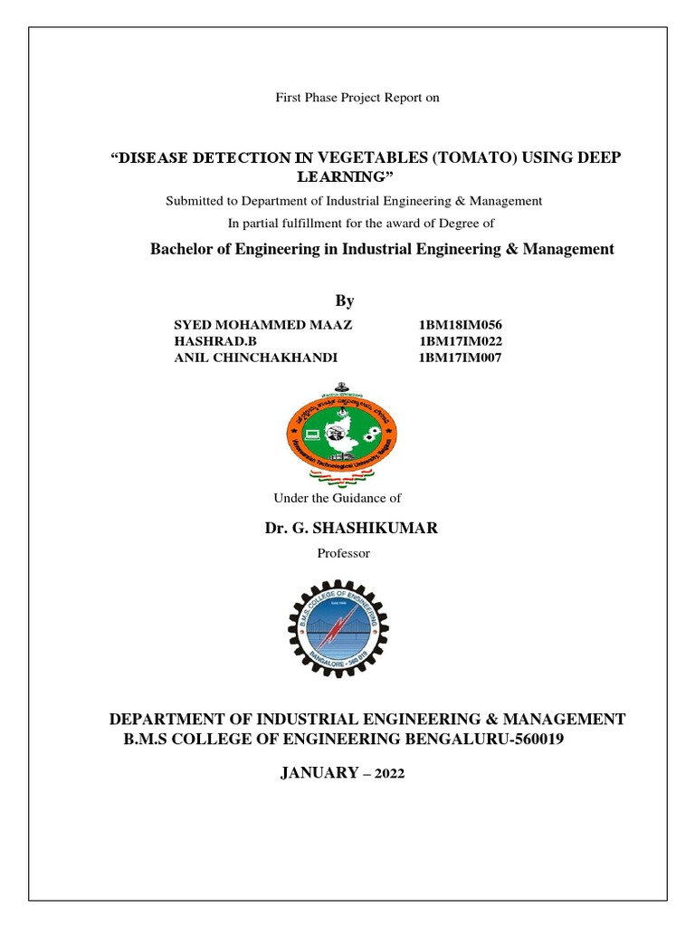 Tomato Disease Detection Report | PDF | Vegetables | Image Segmentation