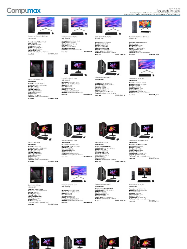 Lista de Precios Compumax Computer SAS 20MAYO2022 | PDF
