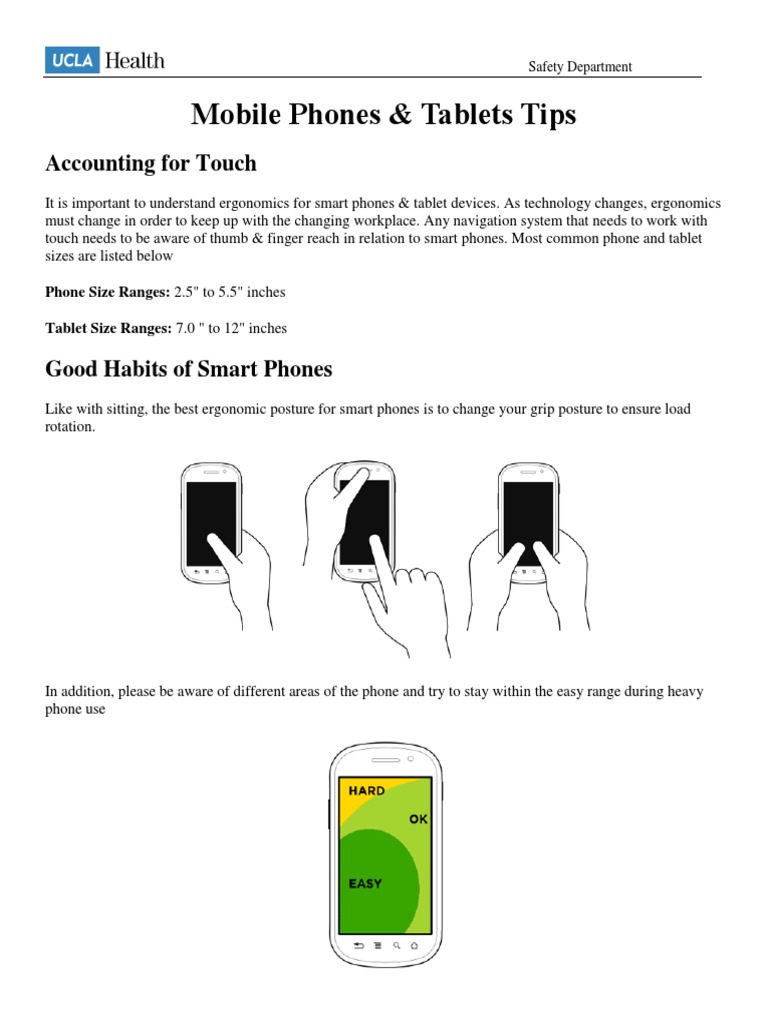 Mobile Phones & Tablets Tips: Accounting For Touch | PDF | Smartphone | Ios