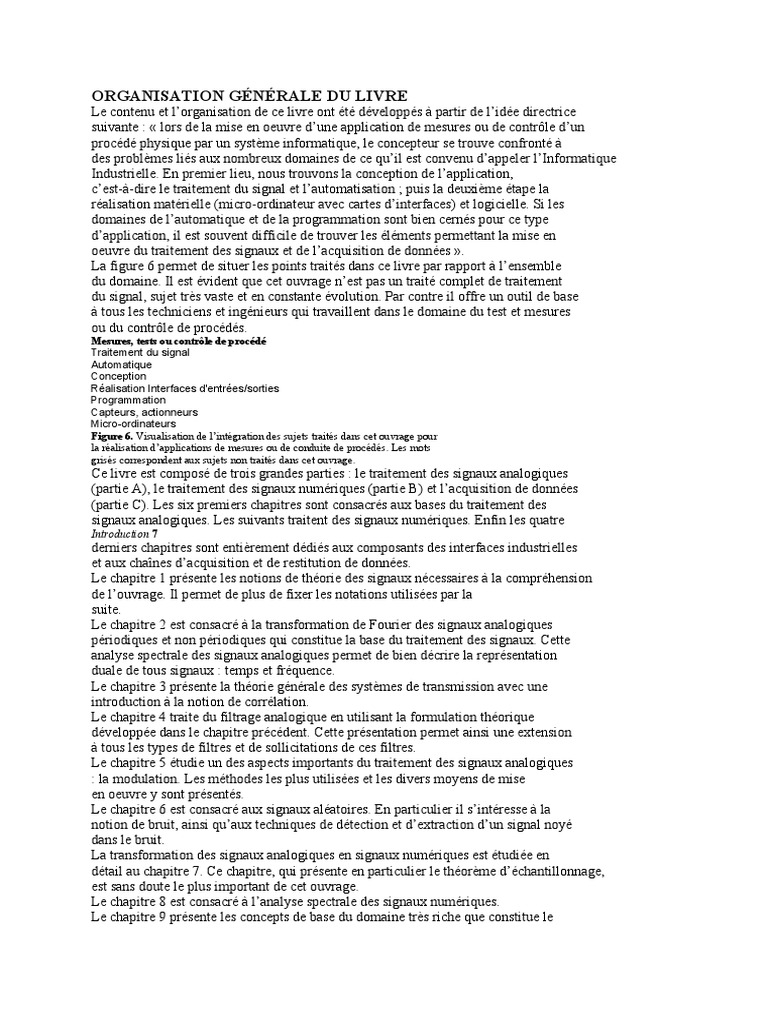 Organisation Traitement Du Signal | PDF | Filtre (électronique ...