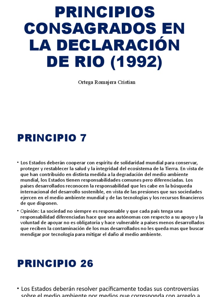 Declaración de Rio | PDF