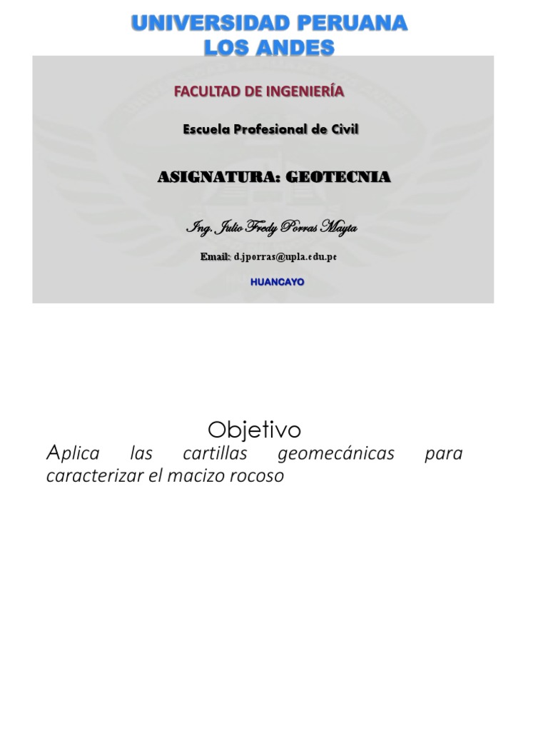 Sesión #4 Geotecnia Cartilla RMR | PDF | Rocas | Petrología