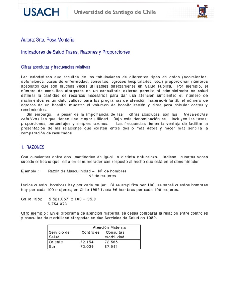 Tasas Razones y Proporciones | PDF | Tasa de mortalidad | Muerte materna