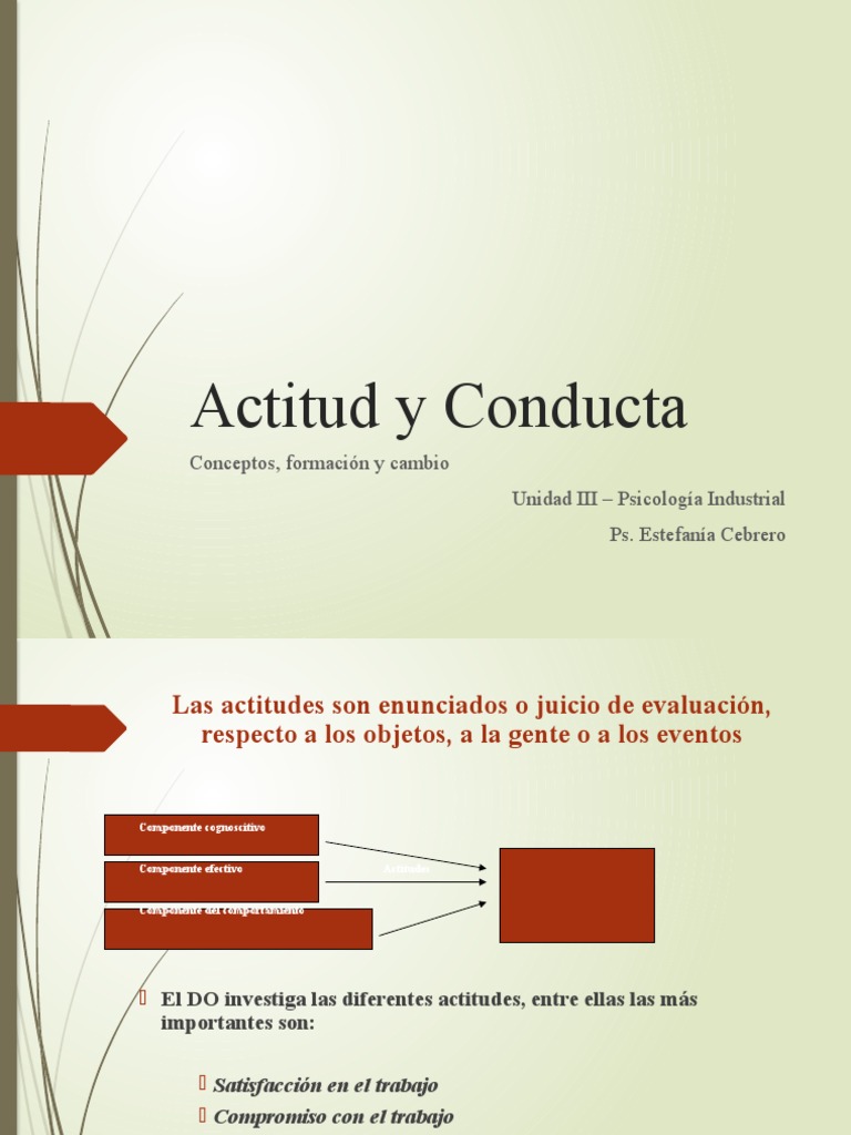 Actitud y Conducta | PDF | Comportamiento | Actitud (psicología)