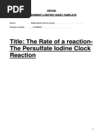 A Level Chemistry Core Practical 14 Activation Energy | PDF | Activation Energy | Acid