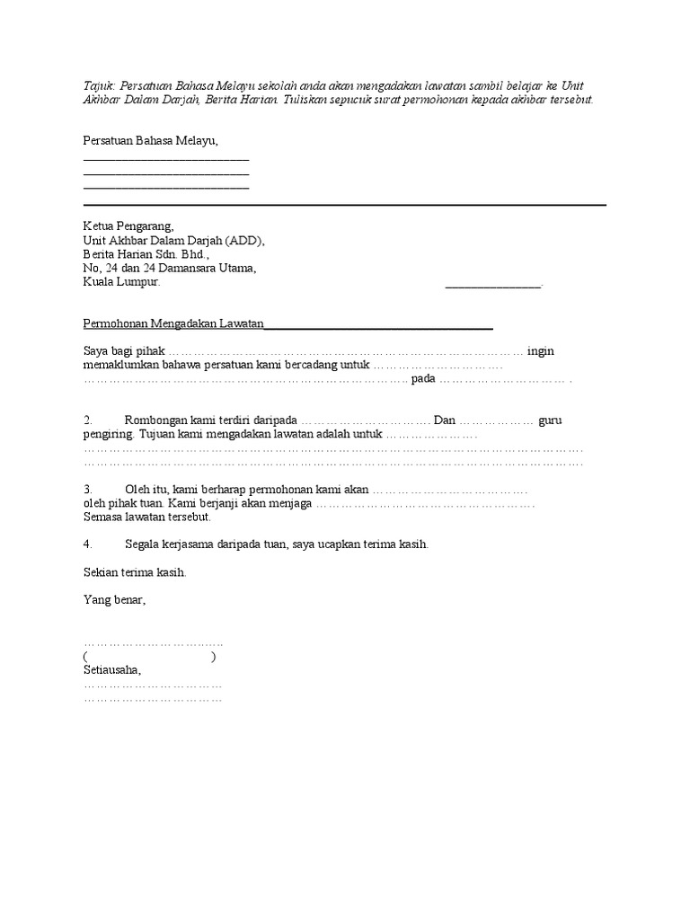 Format Surat rasmi | PDF
